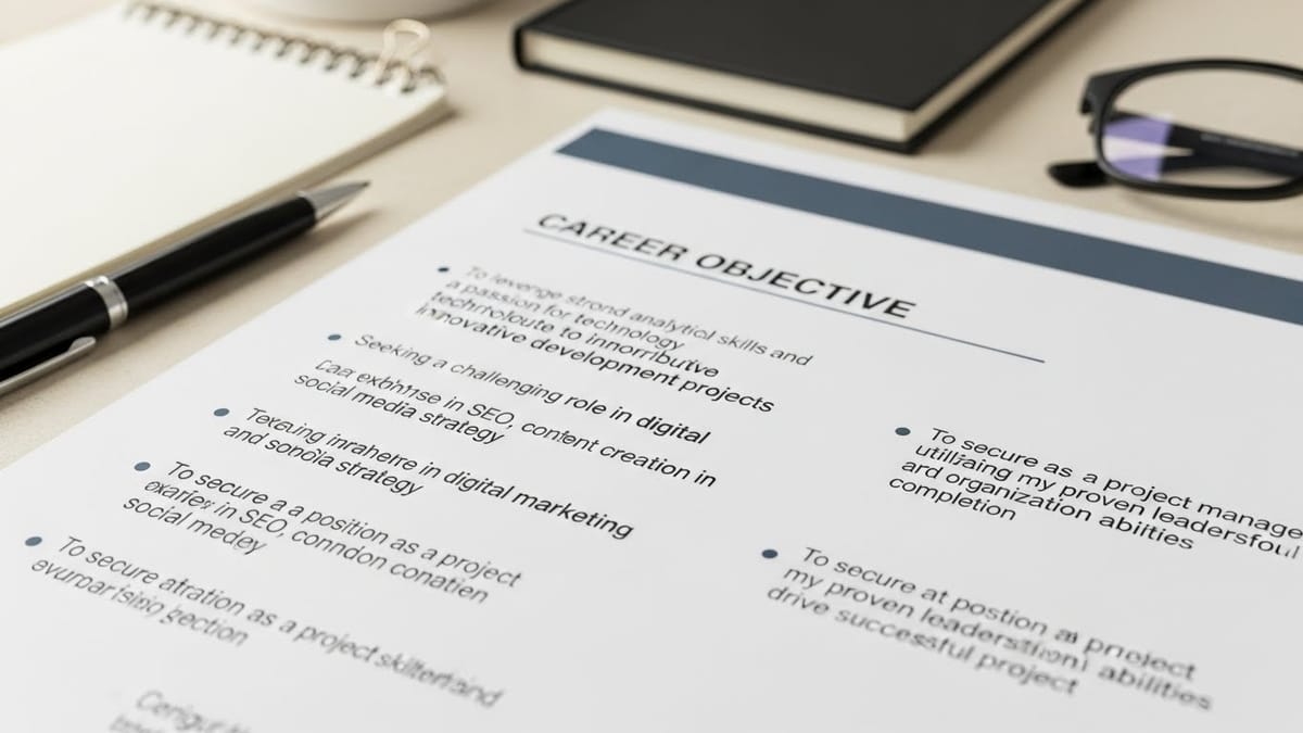 50+ Career Objective Examples for Your Résumé | Preplink.ai